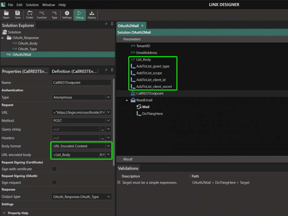 Using OAuth2 to access emails - Linx