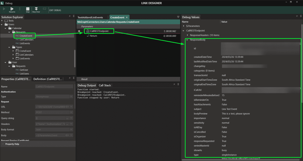 Integrating with Microsoft Graph API – Creating a calendar event - Linx