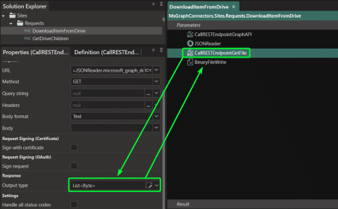 Download a file from SharePoint with the API - Linx